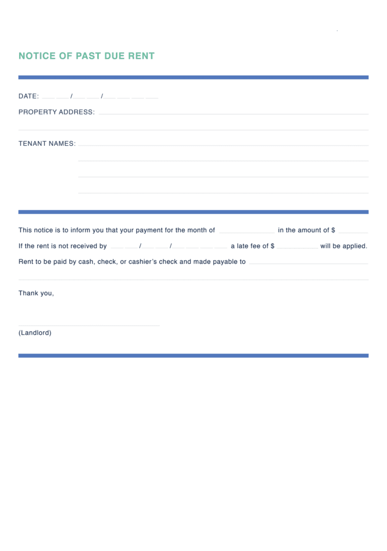5 Best Free Late Rent Notice Templates